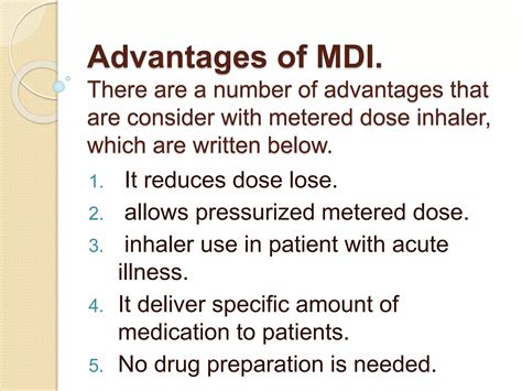 Metered Dose Inhalers Mdis Pptx