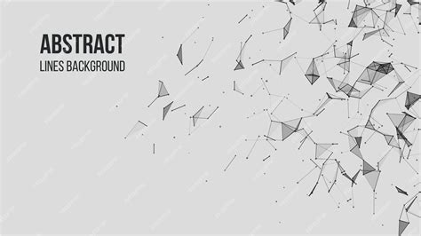 Premium Vector Abstract Polygonal Background With Connecting Dots And Lines Connection