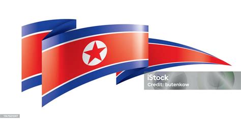 Ilustración De Bandera De Corea Del Norte Ilustración Vectorial Sobre