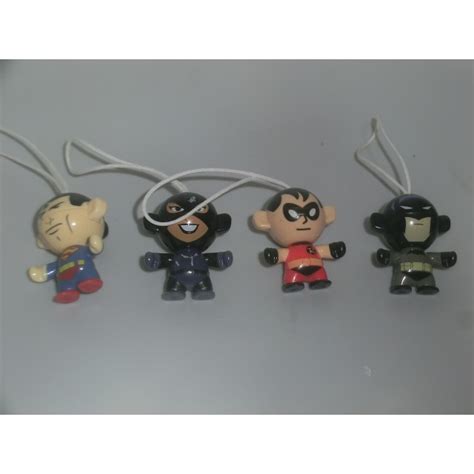 B10 Justice League Character Charms Hard Plastic Japan Surplus