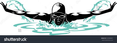 Professional Female Butterfly Swimmer Stock Vector 323090831 Shutterstock