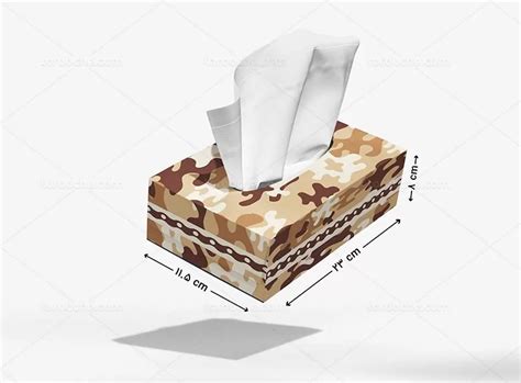 جعبه دستمال کاغذی طرح ارتشی گرافیک با طعم تربچه