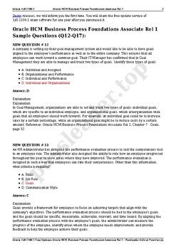 Oracle 1z0 1106 1 Free Updates Oracle HCM Business Process Foundations