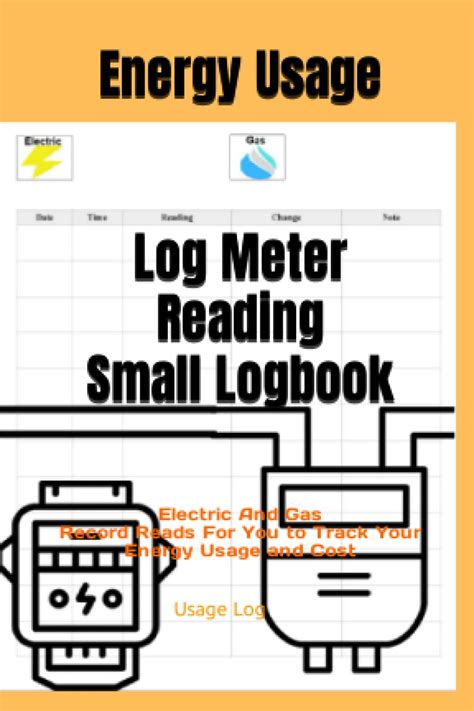 Energy Usage Log Meter Reading Small Logbook Electric And Gas Record