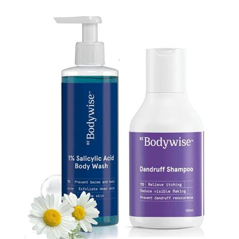 Be Bodywise Body Acne Kit 1 Salicylic Acid Body Wash Anti Dandruff