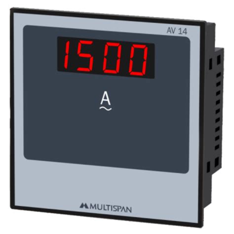Multispan Led Display Single Phase Ampere Meter Model Name Number Av