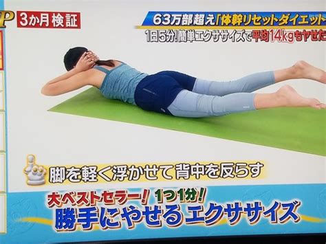 【金スマ】体幹リセットダイエット！やり方！1日5分 エクササイズ！効果・結果！比企理恵・クリスハート！画像！動画！キンスマ！【12月15日