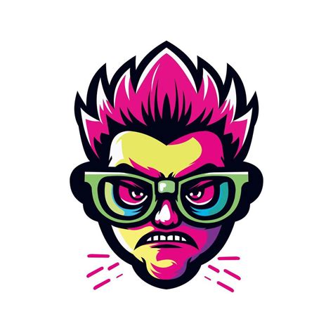 Geek Man Face With Sunglases 51547774 Vector Art At Vecteezy