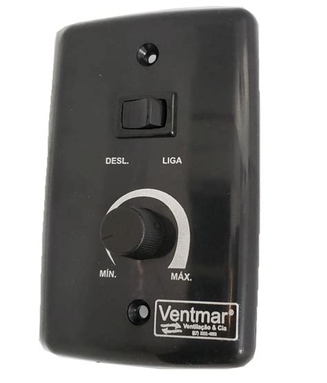 Chave Para Ventilador De Parede Tecla Liga Desliga C Controle De Velocidade Rotativo Bivolts