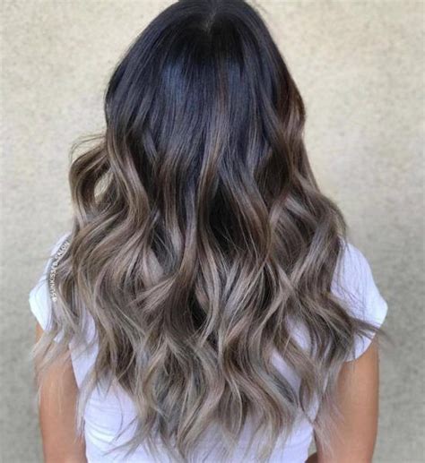 بالیاژ چیست؟ جدیدترین مدل های بالیاژ روی موهای مشکی Brown Ombre Hair Ash Blonde Balayage