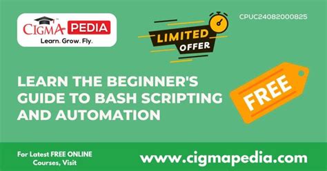 Learn The Beginners Guide To Bash Scripting And Automation Free Udemy Course Cigma Pedia