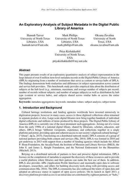 pdf an exploratory analysis of subject metadata in the digital public