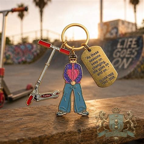 Oliver Tree Life Goes On Quote 1993 2026 Scooter Keychain Gemthelic