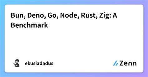 Bun Deno Go Node Rust Zig A Benchmark