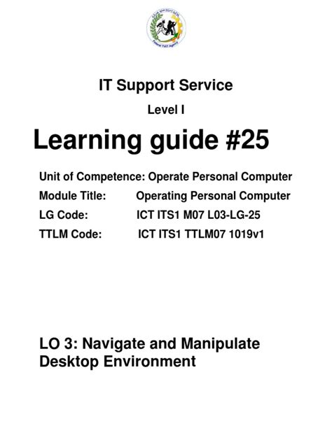 Operate Personal Computer Lo3 Pdf Icon Computing Software