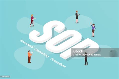 Sop Standard Operating Procedure Big Text Word And People Around With