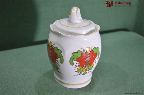 Купить Чайница банка с крышкой Роспись Фарфор Киевский керамико