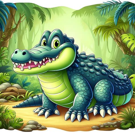 Premium Photo Cute Singing Crocodile Singing Cartoon Vector Icon