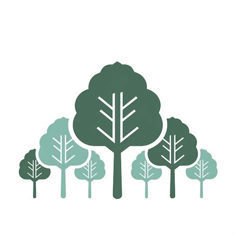 A Stylized Representation Of Trees Premium Ai Generated Vector