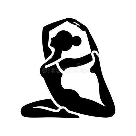 Woman Yoga Silhouette Vector Illustration Stock Vector Illustration
