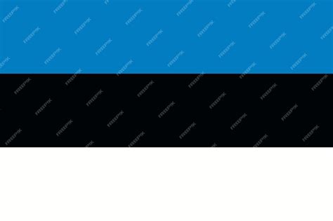 에스토니아 국기 공식 색상 및 정확한 비율 국가 에스토니아 국기 프리미엄 벡터