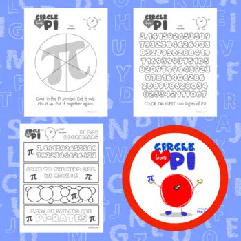 Pi Day Printables Circle Loves Pi By Letter Learning Videos TPT