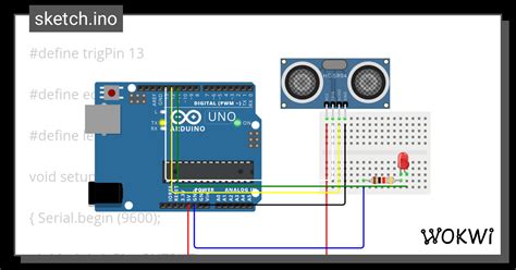 Ultrasonic Sensor Testing Wokwi Esp32 Stm32 Arduino Simulator