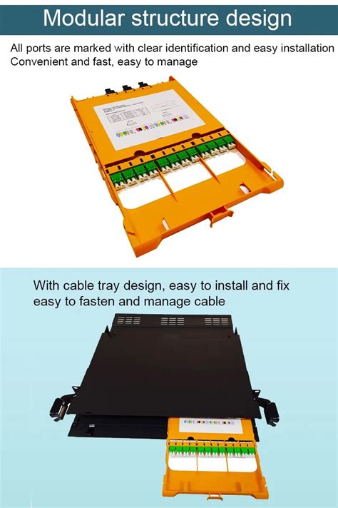 Fiber Patch Panel Unit Sm G657a2 24 Core Fiber Optic Cassette For Odf