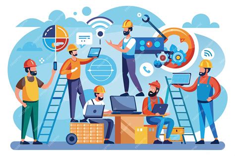 Technicians Collaborate To Resolve Internet Issues Utilizing Tools And