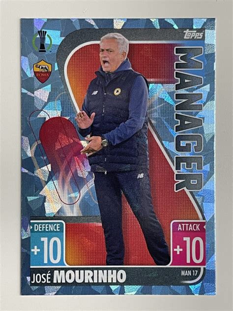 Man17 José Mourinho Roma Manager Crystal Foil Parallel Topps Match
