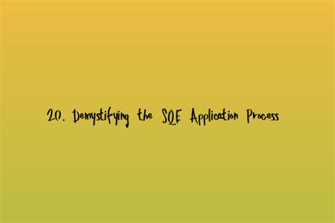 20 Demystifying The Sqe Application Process Sqe Exam Law In Uk