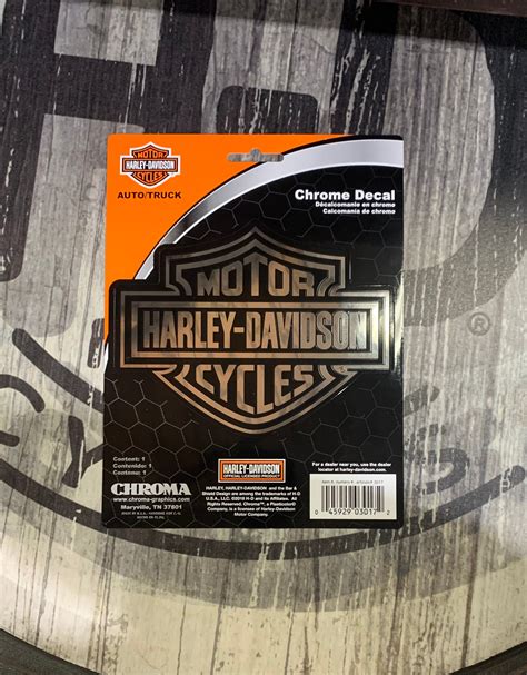 Hd Bar And Shield Chrome Decal Lawless Harley Davidson
