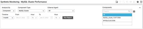 Synthetic Monitoring Mysql Cluster Performance Report