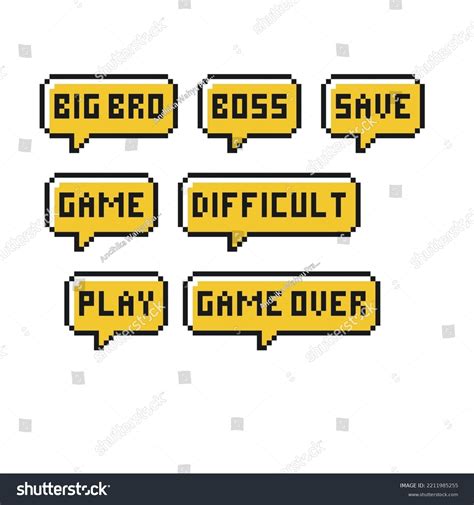 Pixel Text Pixel Art Bubble Text Stock Illustration Shutterstock