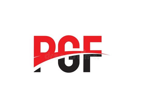 PGF Letter Initial Logo Design Vector Illustration Stock Vector