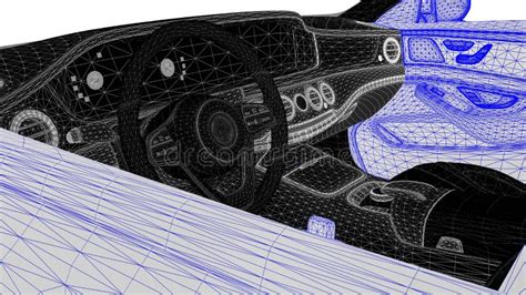 3d Render Image Representing An Car Development Process Stock