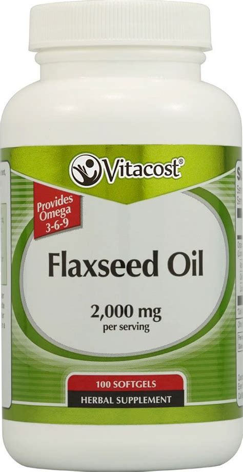 Vitacost Flaxseed Oil Mg Per Serving Softgels Lifeirl