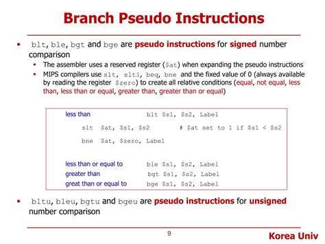 Ppt Lecture 4 Mips Instructions 3 Branch Instructions Powerpoint