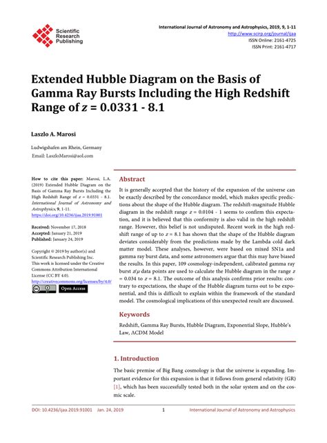 PDF Extended Hubble Diagram On The Basis Of Gamma Ray Bursts