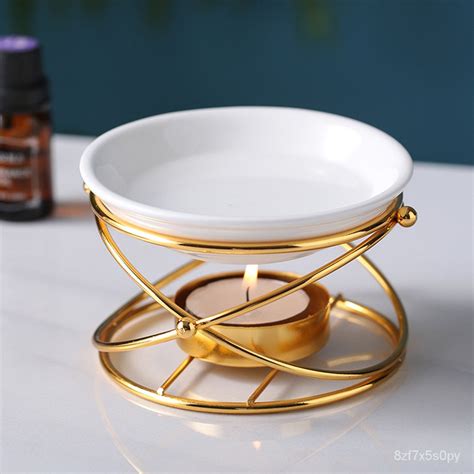 Jual Andmetal Oil Burner Wax Melt Ceramic Candle Holder Aroma Oil Warmer
