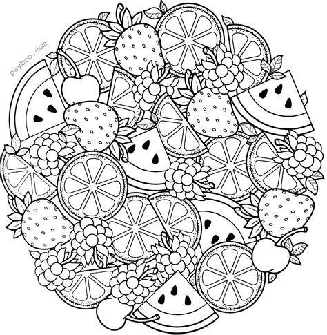 Summer Fruit Coloring Pages At Maria Brewster Blog