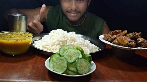 Eating Chicken Kosha With Ricechickenkosha Youtube