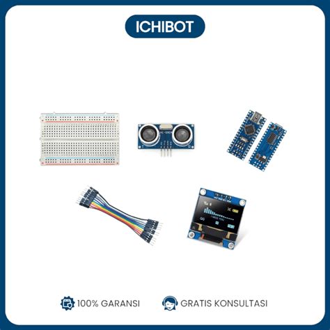 Kit Module Penggaris Digital Sensor Ultrasonic Hc Sr04 Arduino Nano