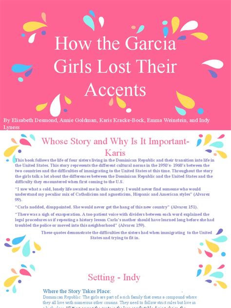How The Garcia Girls Lost Their Accents Final Project Pdf