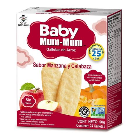 Galletas De Arroz Baby Mum Mum Sabor Manzana Y Calabaza Meses Piezas Walmart