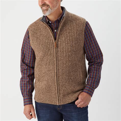 Mens Shetland Wool Windproof Full Zip Sweater Vest Duluth Trading
