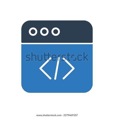 Programming Coding Icon Browser Icon Stock Vector Royalty Free