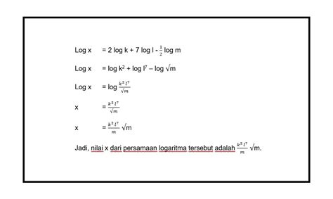 Cara Menghitung Logaritma Dan 7 Contoh Soal [year]