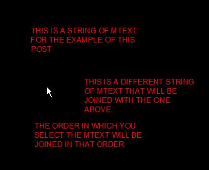 AutoLISP Join MTEXT AutoCAD Tips