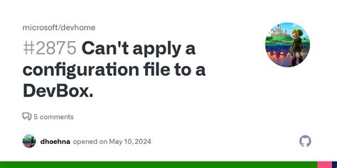 Can T Apply A Configuration File To A DevBox Issue Microsoft Devhome GitHub